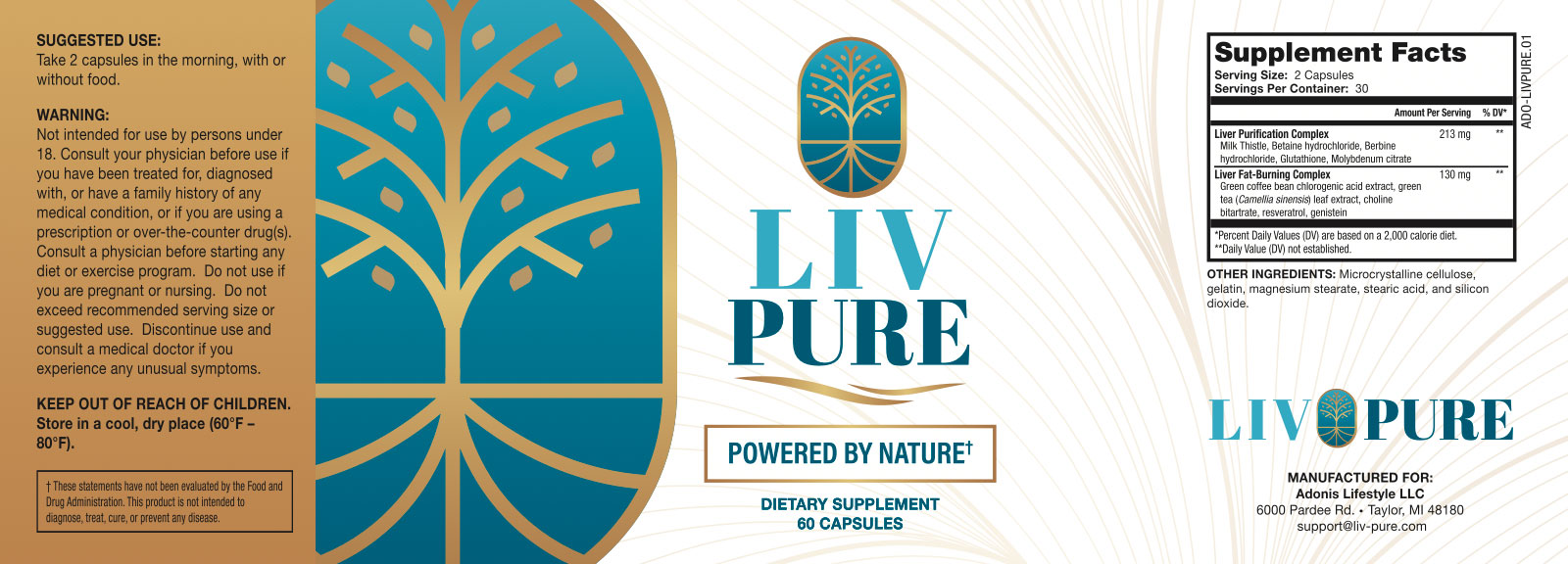 Liv Pure Mediterranean Ritual for Liver Function- With 10 Nutrients